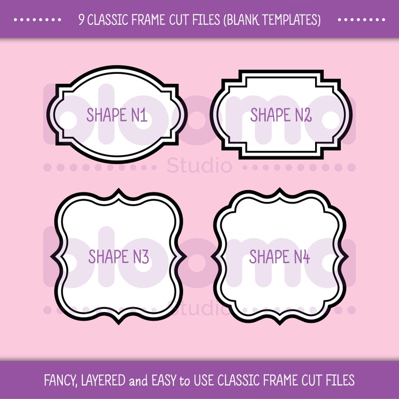 Classic Frames SVG Labels Svg Sign Svg Decorative Frames - Etsy