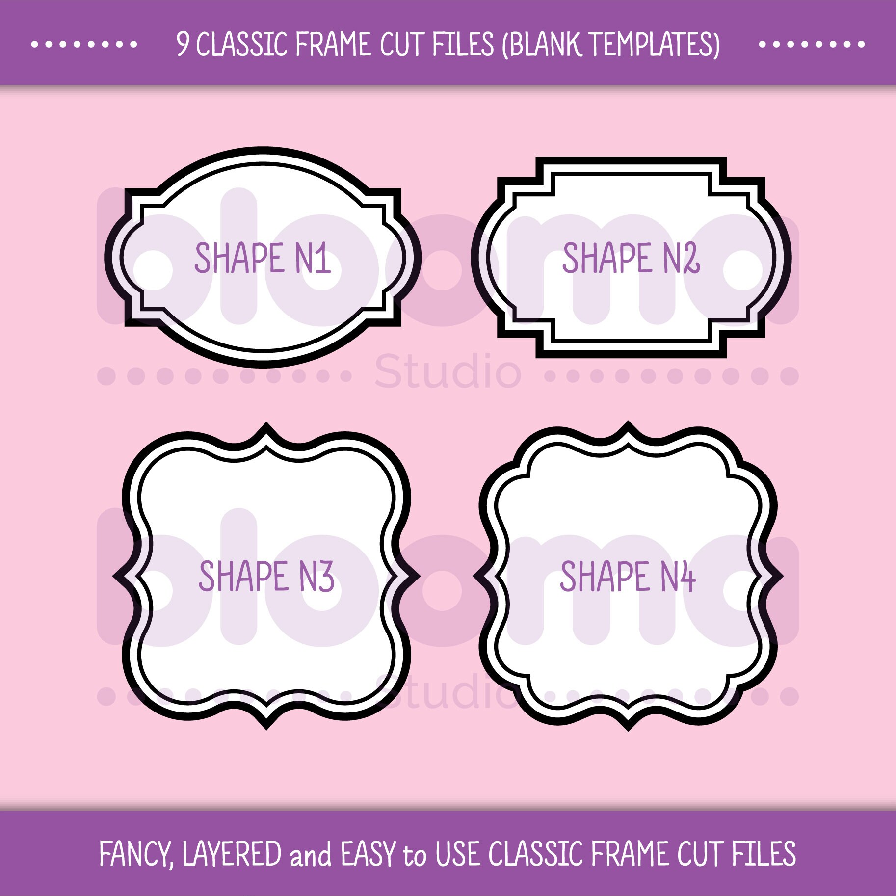 Classic Frames SVG Labels Svg Sign Svg Decorative Frames - Etsy Canada