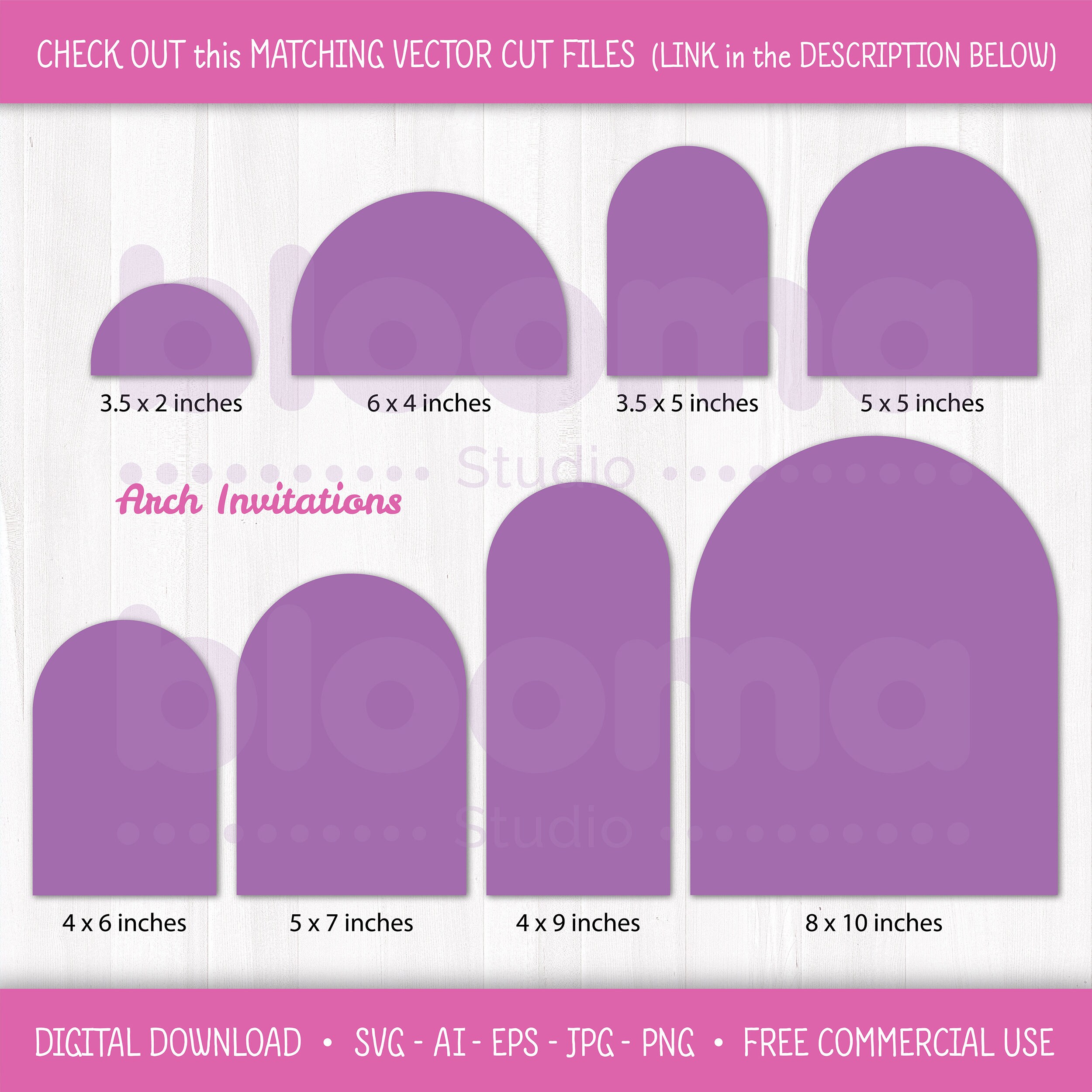 Long Arch SVG, Arch Wedding Invite, Arch Template, Half Circle, Digital ...