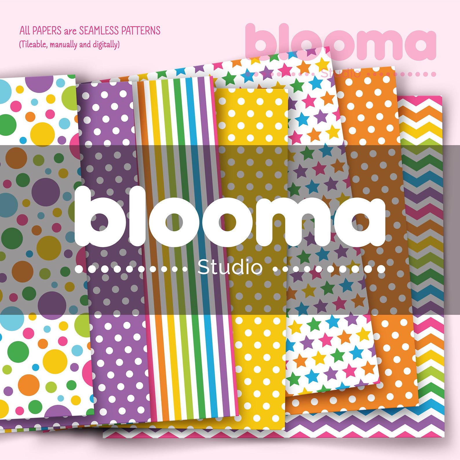 Rainbow Digital Paper, Rainbow Seamless File, Bright Color Pattern ...