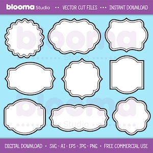 Classic Frames SVG, Layered Frame Svg, Sign Svg, Labels Svg, Laser Cut ...