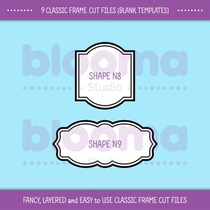 Classic Frames SVG, Layered Frame Svg, Sign Svg, Labels Svg, Laser Cut ...