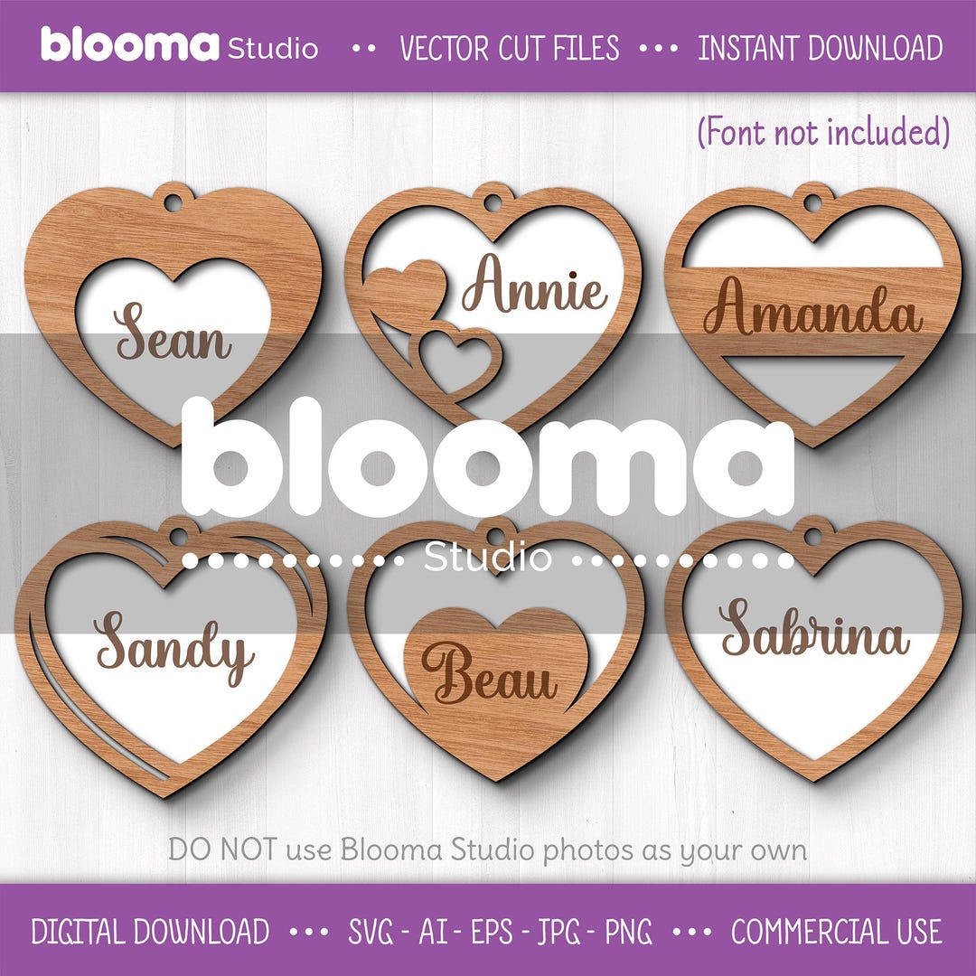 Heart Tag SVG, Valentines Tag Svg Bundle, Valentine's Day Basket Tag ...