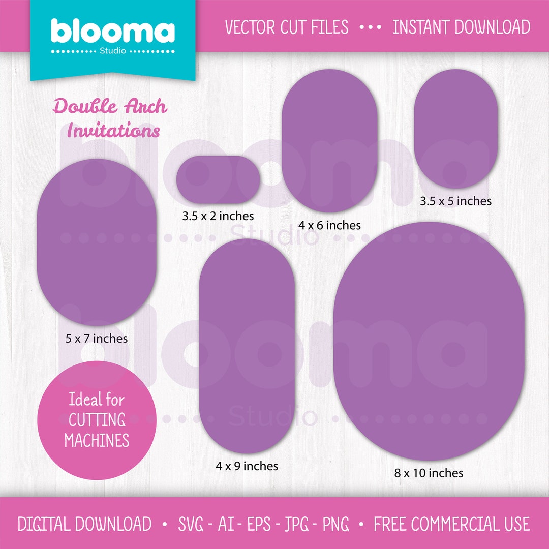 Double Arch SVG, Double Arch Invites, Double Arch Invitation Template ...