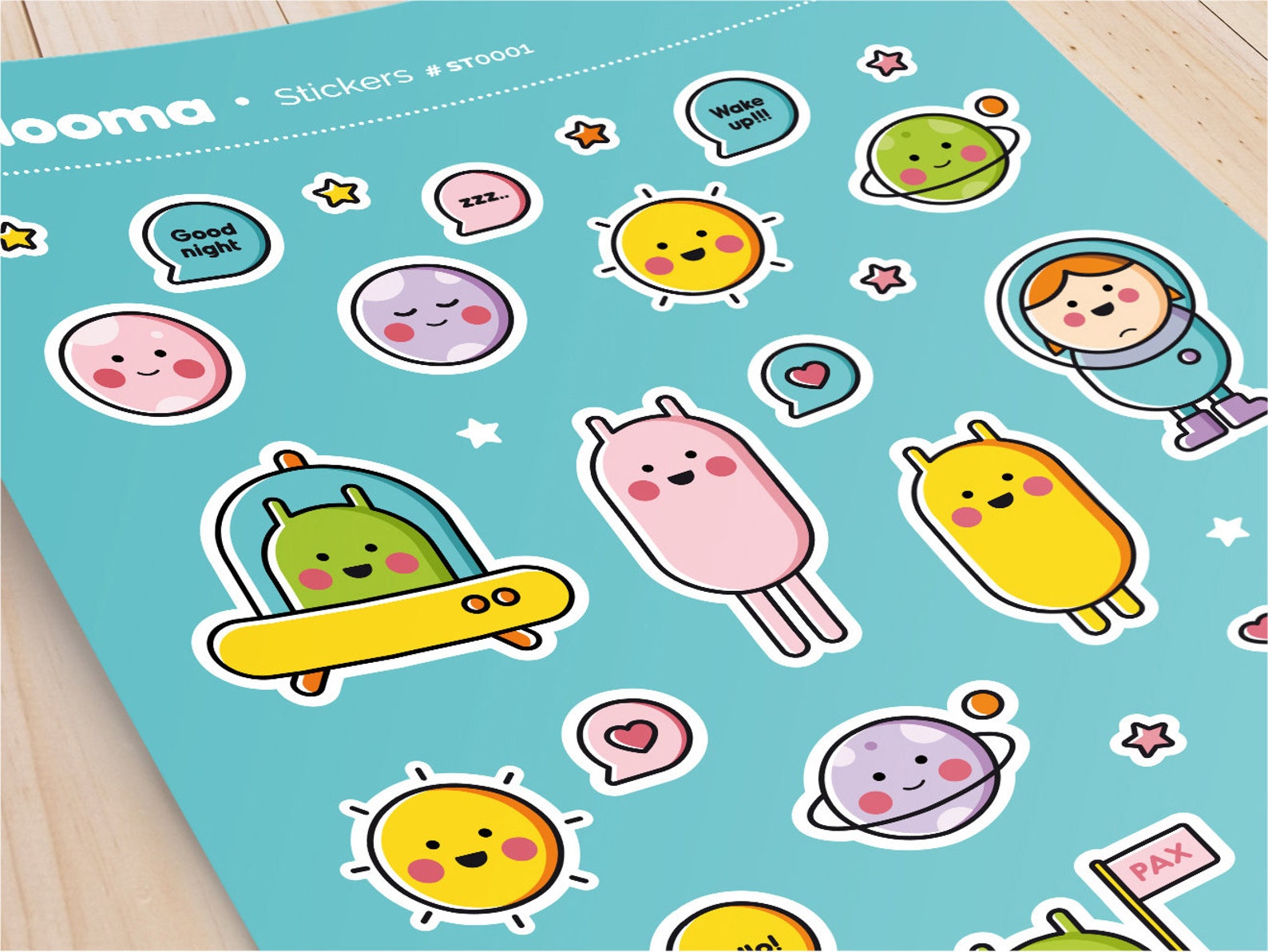 Outer Space Stickers commercial use Printable Stickers Cute | Etsy