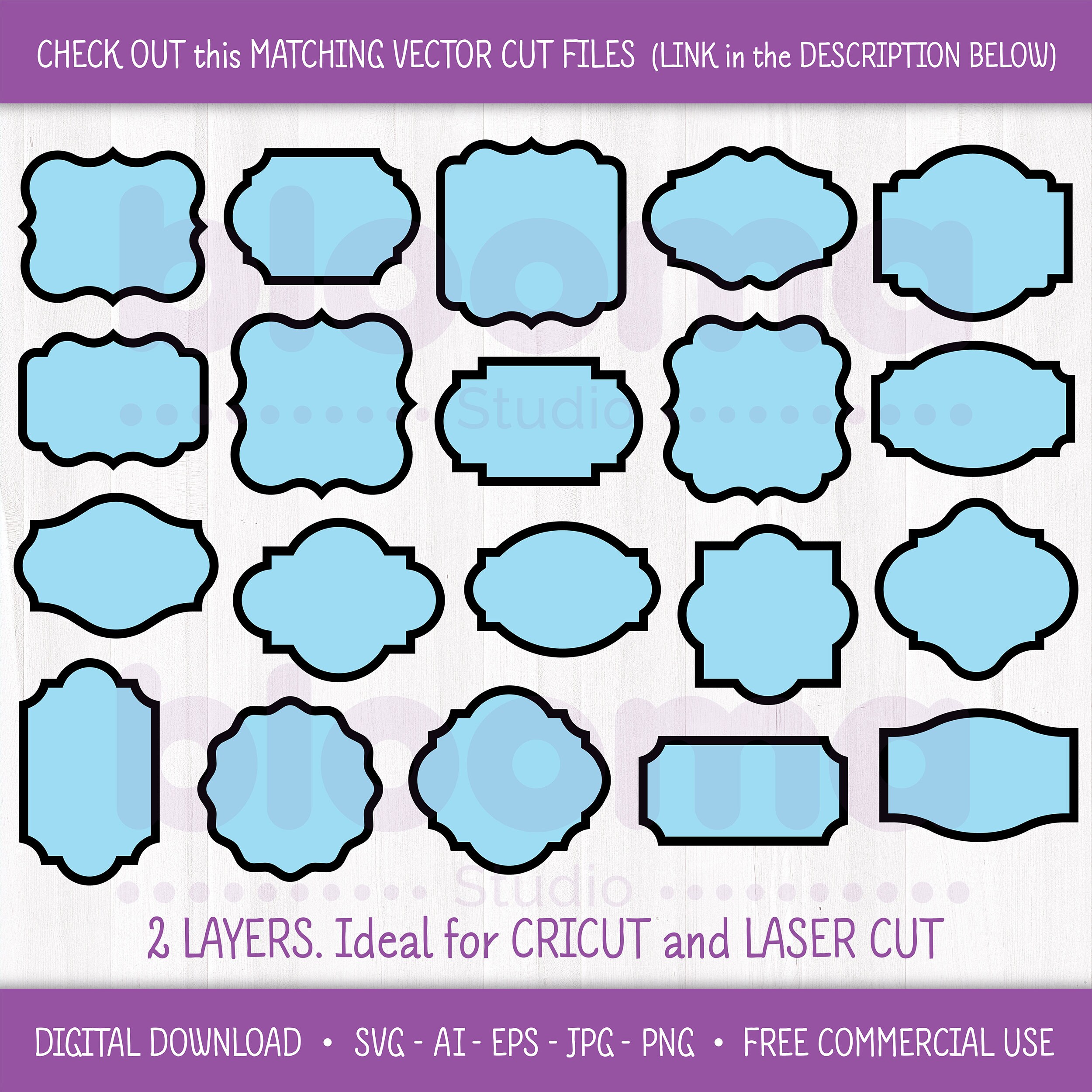 Frames SVG Layered Files Labels Svg Signs Svg Tags Svg - Etsy