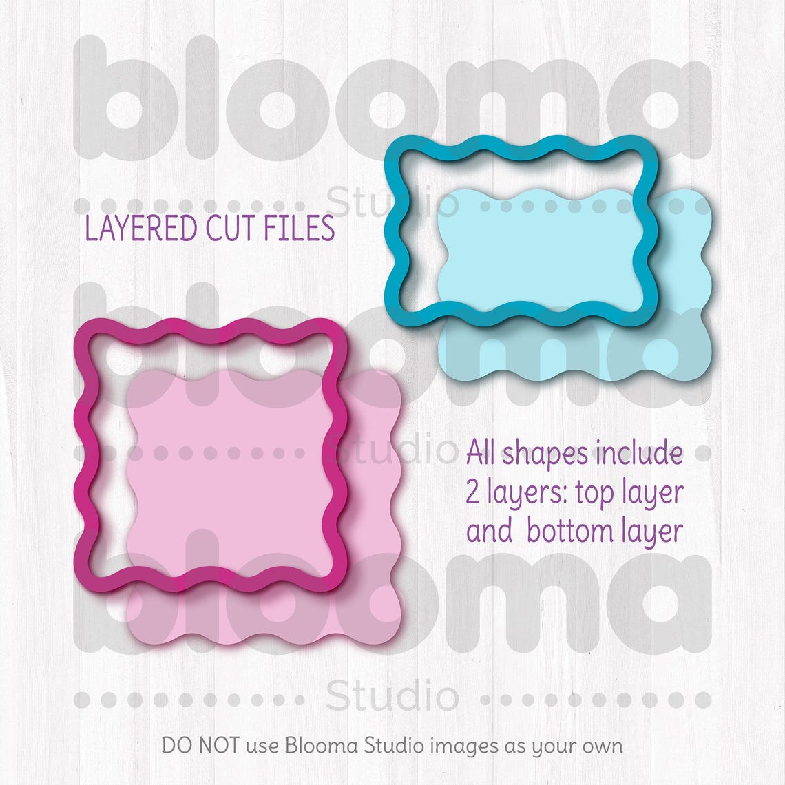 Wavy Frame Svg, Wavy Invitation Svg Bundle, Wavy Shapes Svg, Wavy Edge ...