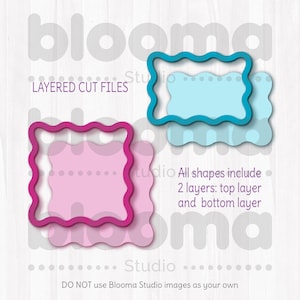 Wavy Frame Svg, Wavy Invitation Svg Bundle, Wavy Shapes Svg, Wavy Edge ...
