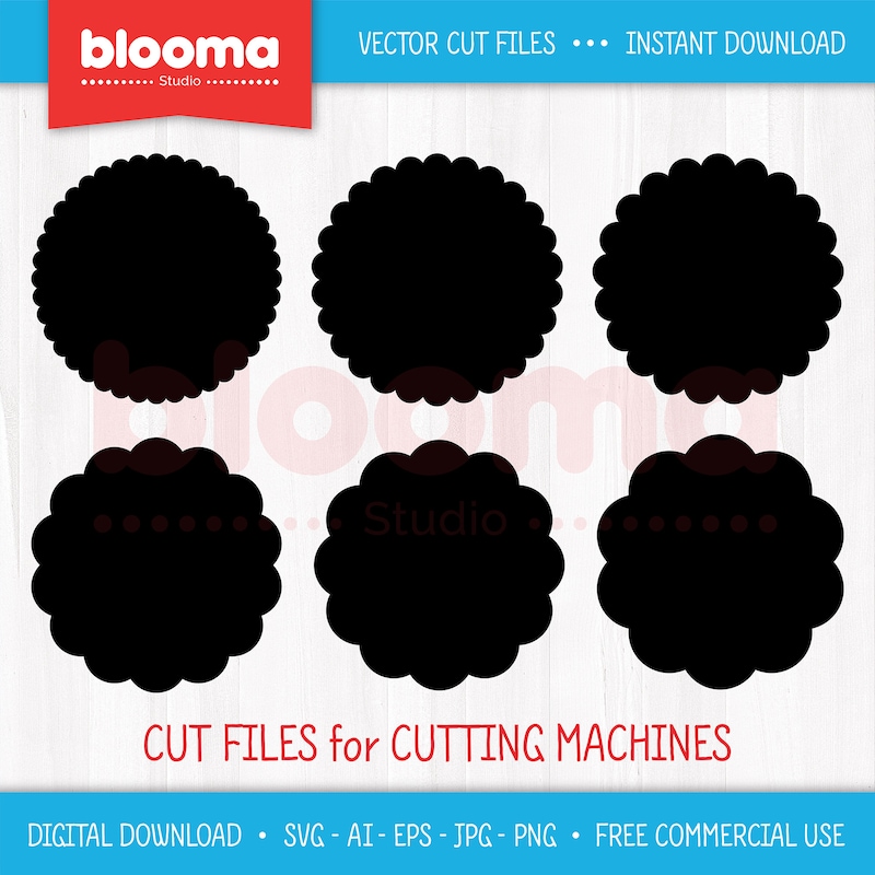 Scalloped Svg Cut File - Etsy