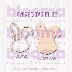 Bunny Tag Svg, Easter Name Tag Laser File, Basket Tag Svg, Boy and Girl ...