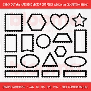 Scalloped Shape SVG, Scalloped Frame Svg, Scalloped Tags Svg, Circle ...
