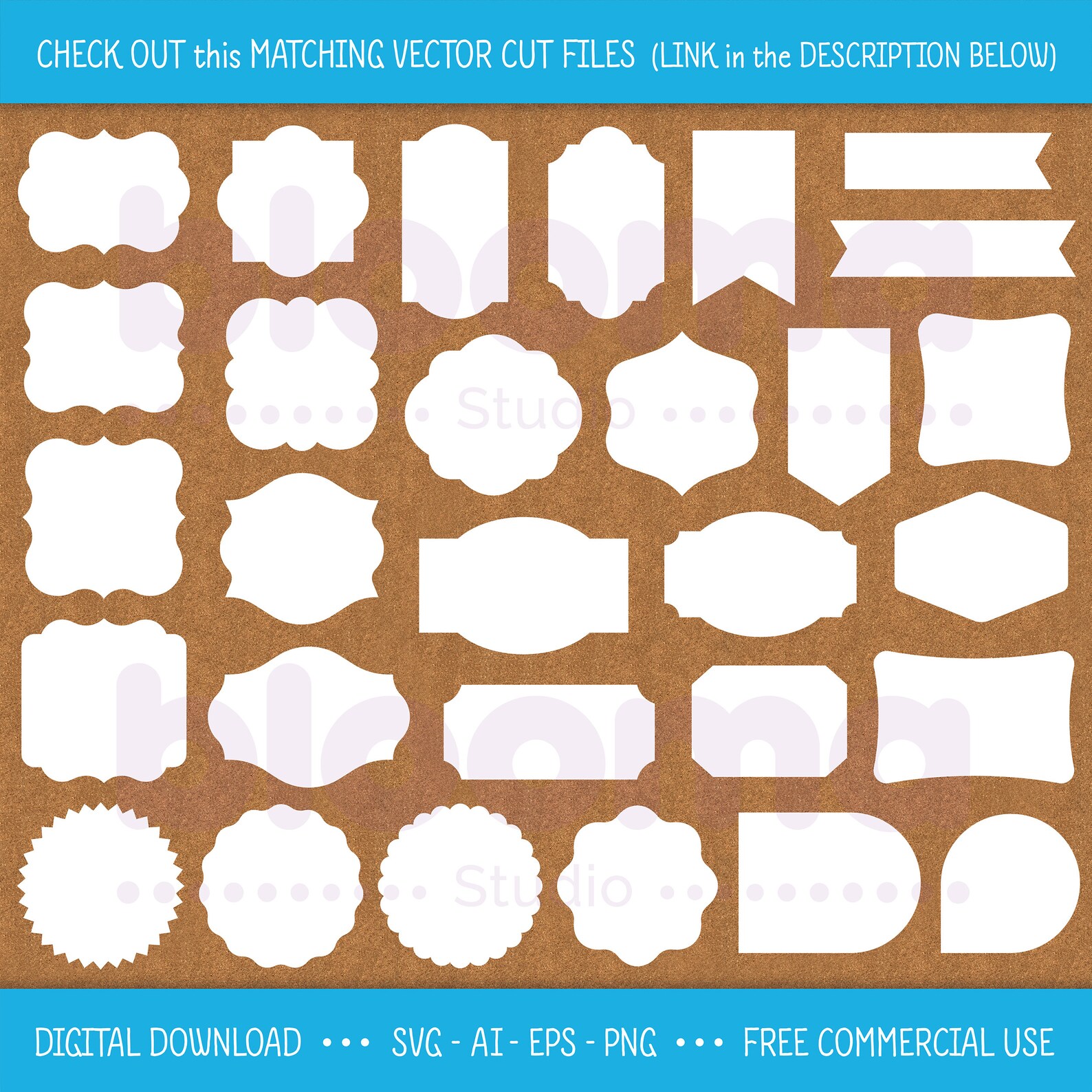 Frames Clipart Set Planner Frames PNG and JPG Files - Etsy