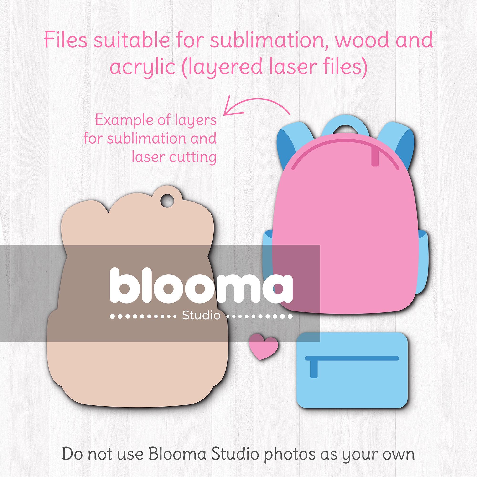 Kids Backpack Name Tags Svg, Back to School Bag Tags Laser Files, Back ...