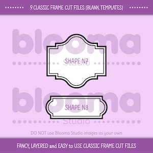 Classic Frames SVG, Layered Sign Svg, Laser Cut File, Frame Clipart ...