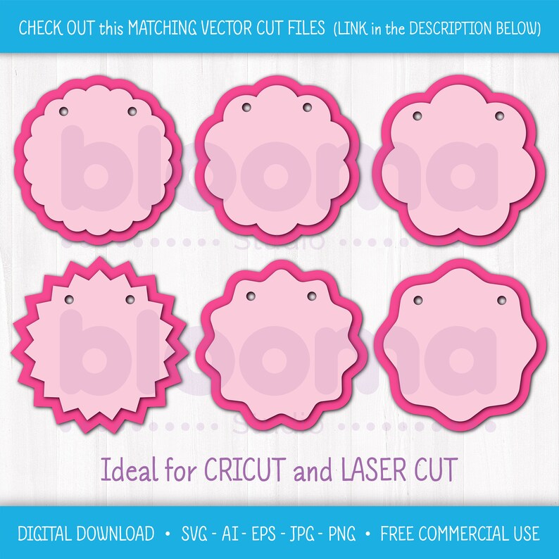 Scallop Banner SVG 2 Layers Bunting Svg Bunting Flag - Etsy