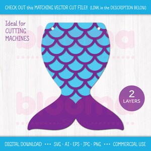 Mermaid Banner SVG, Birthday Banner Svg, Layered Cut File, Printable ...