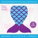 Mermaid Banner SVG, Birthday Banner Svg, Layered Cut File, Printable ...