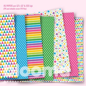 Rainbow Digital Paper Pack, Rainbow Seamless File, Rainbow Pattern ...