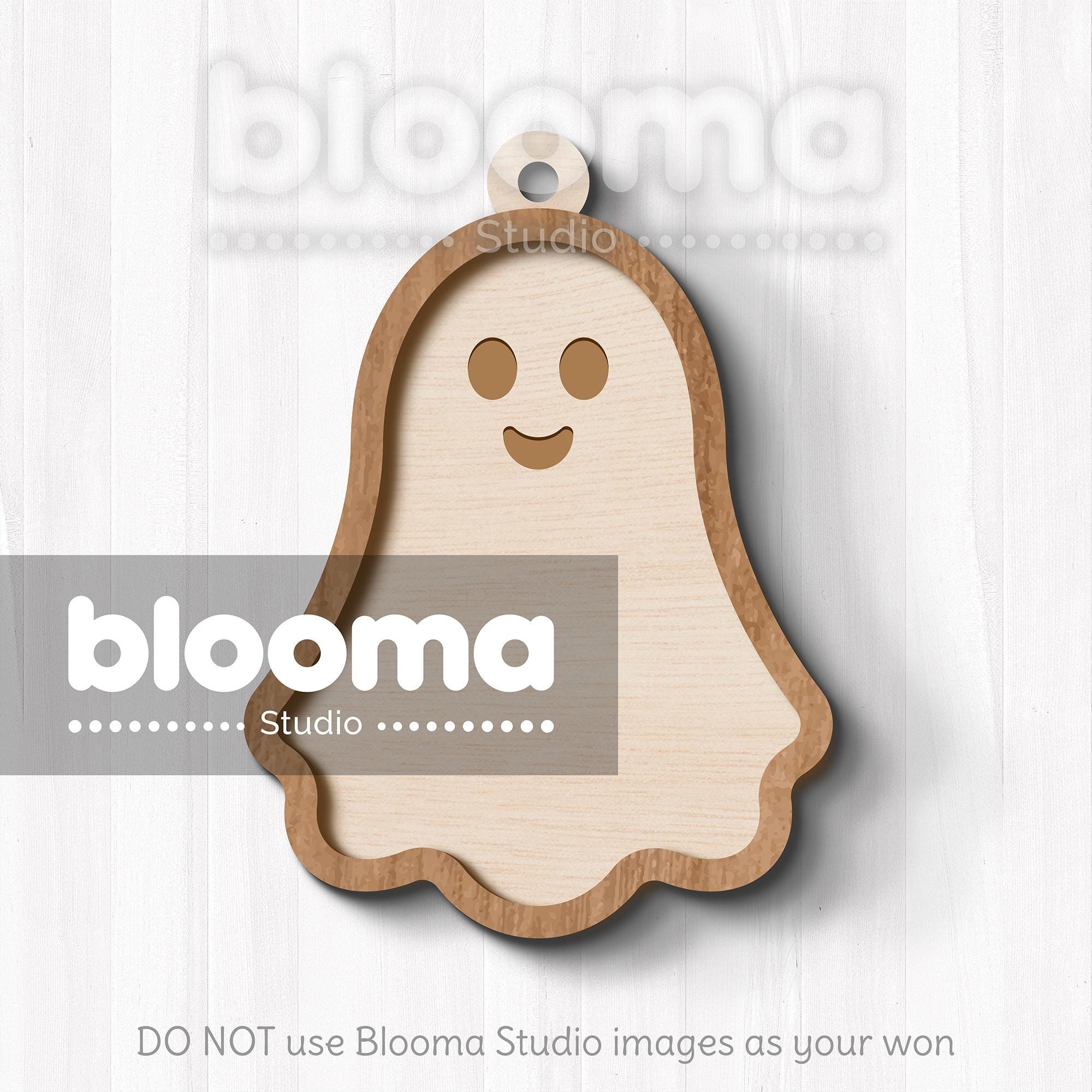 Halloween Ghost Name Tags Svg, Ghost Ornament Laser Cut Files ...