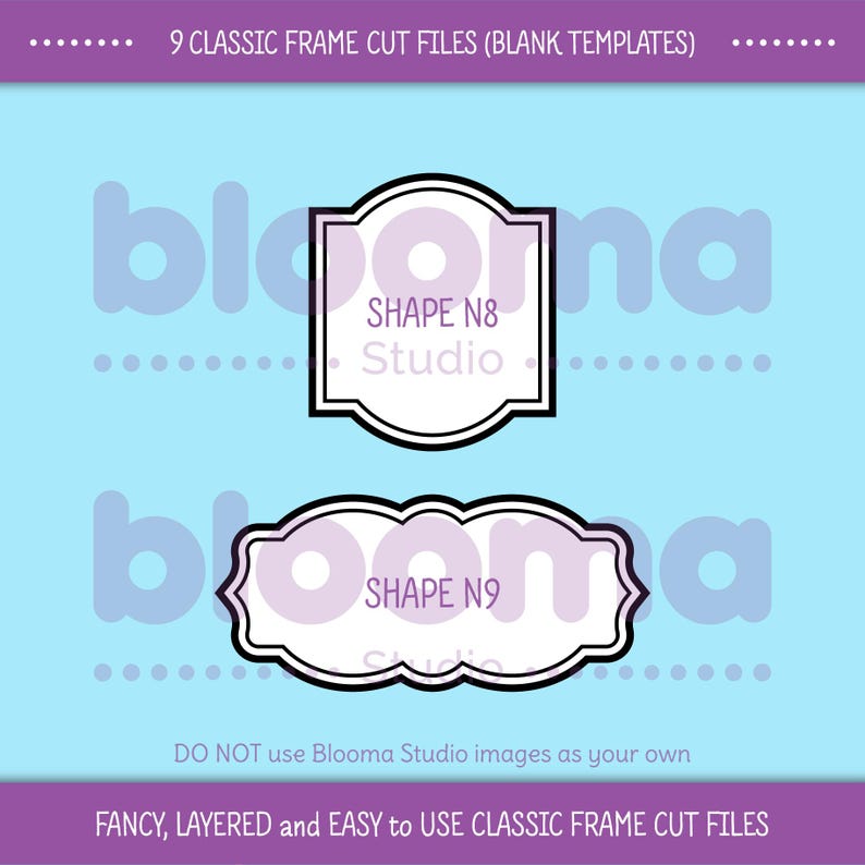 Classic Frames SVG, Layered Frame Svg, Sign Svg, Labels Svg, Laser Cut ...