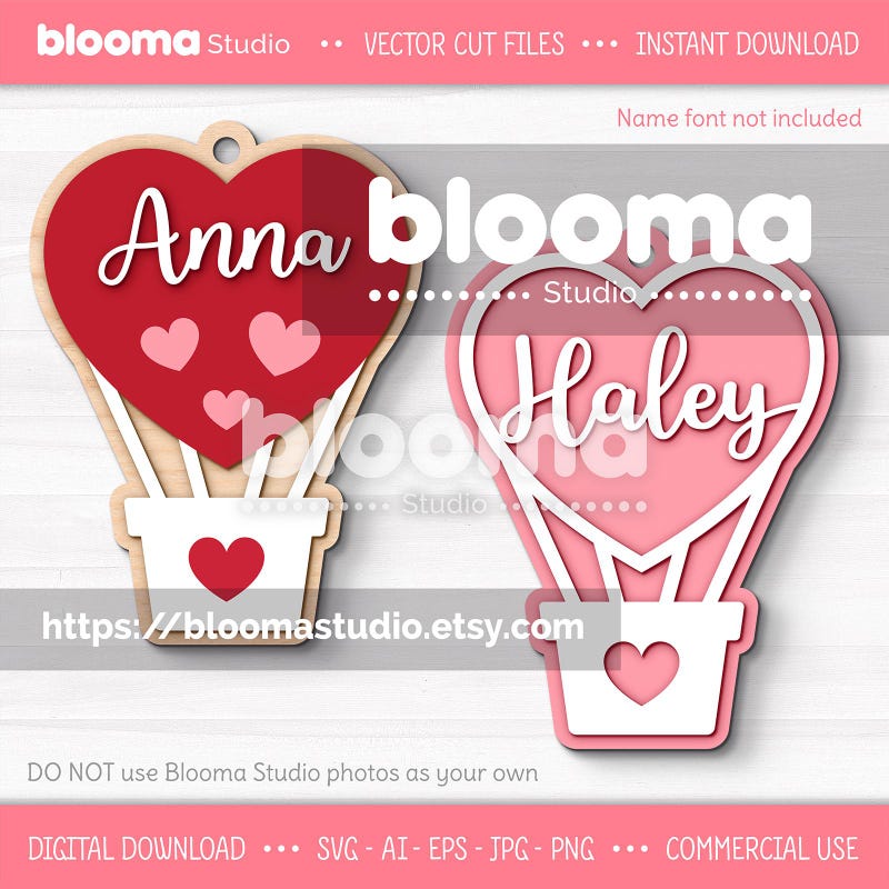 Heart Name Tag - Etsy