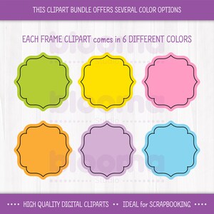 Frames Clipart Set, Planner Frames PNG and JPG Files, Printable Digital ...