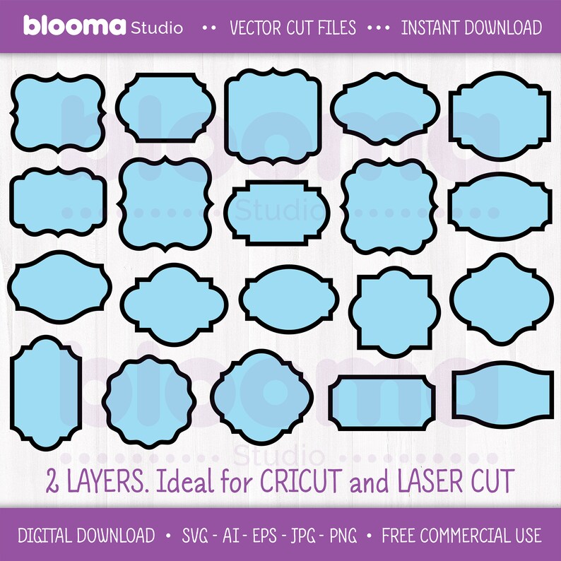 Frames SVG Signs Svg Labels Svg Tags Svg Frame Template - Etsy