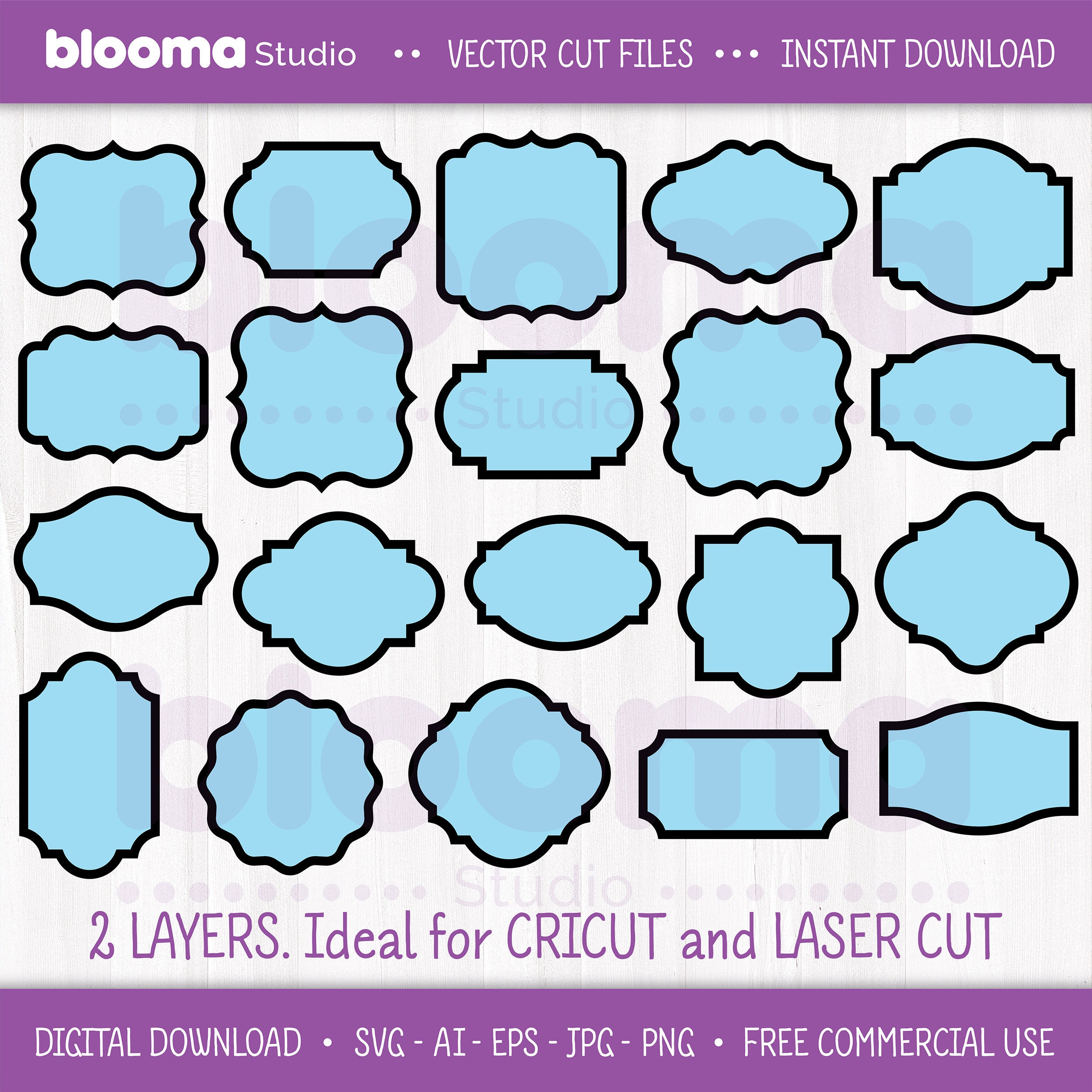 Frames SVG Signs Svg Labels Svg Tags Svg Frame Template - Etsy UK