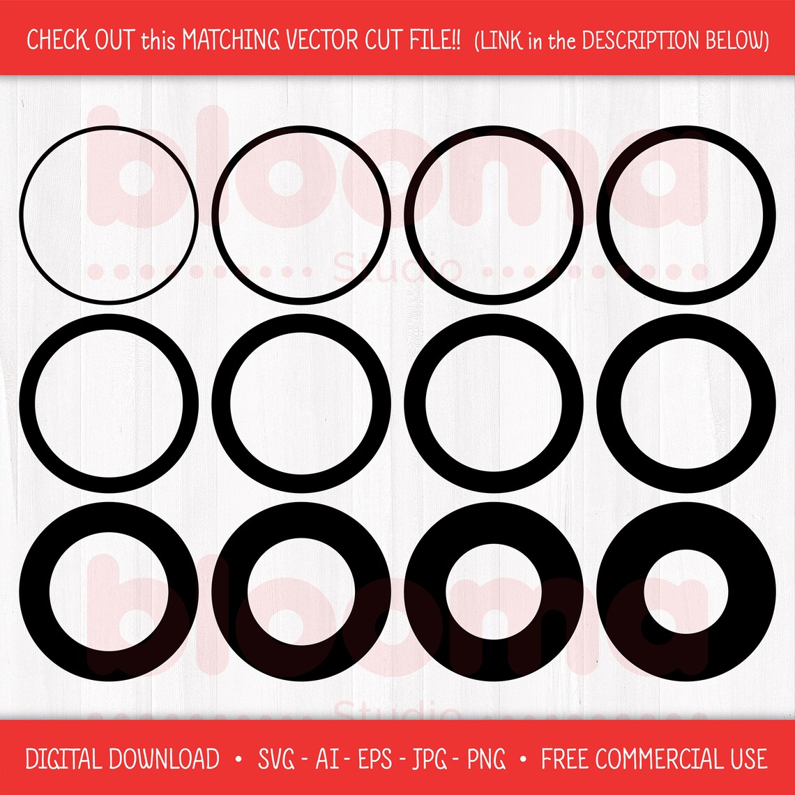 Scallop Circle SVG Scallop Shape Digital Scalloped Circle | Etsy UK