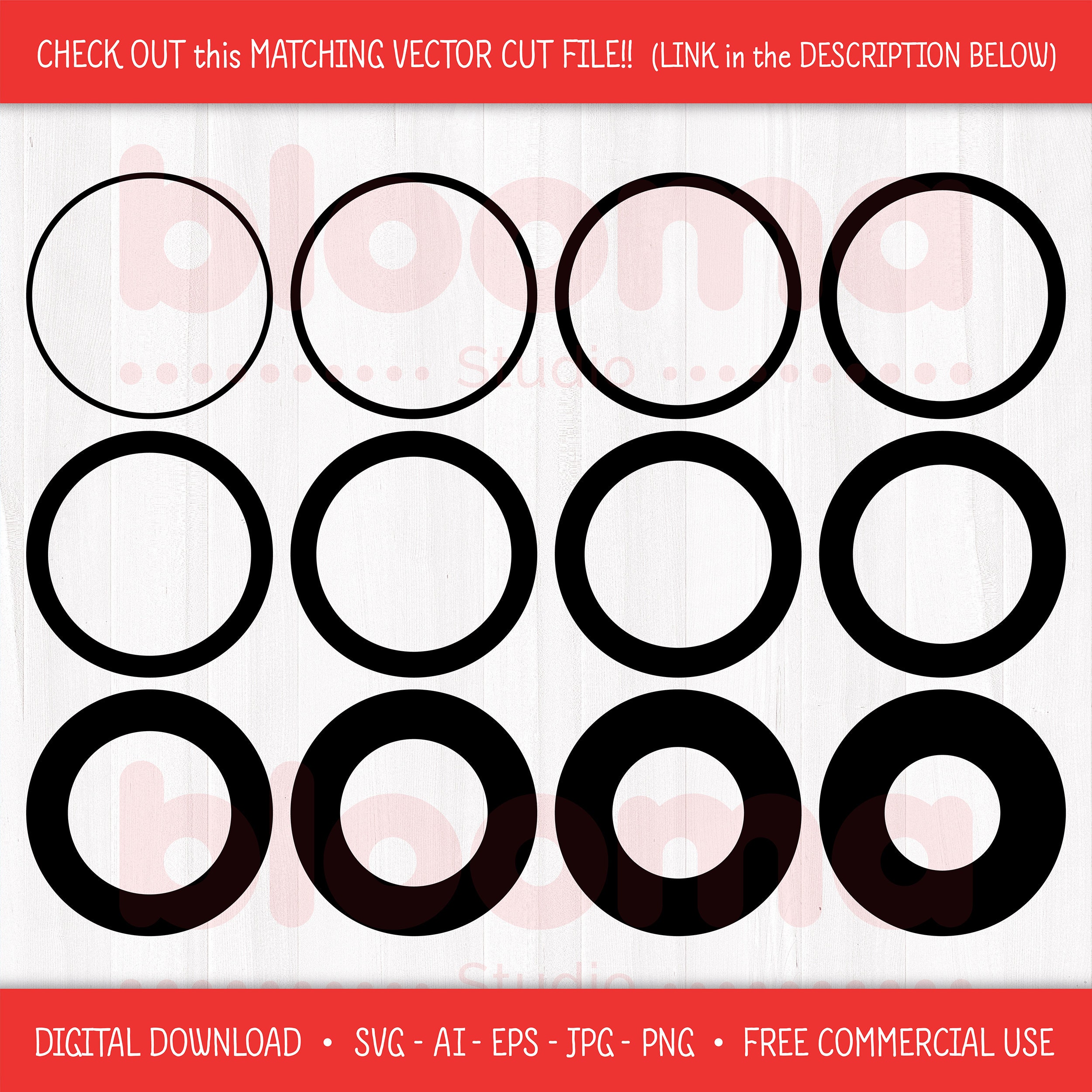 Scallop Circle SVG Scallop Shape Digital Scalloped Circle | Etsy UK