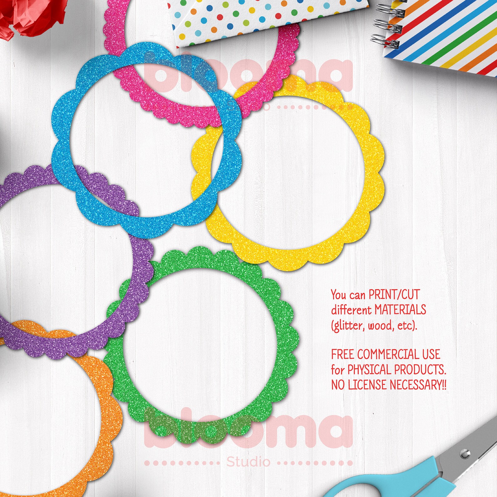 Scallop Frame SVG Scalloped Frame Clipart Photo Frame Svg - Etsy