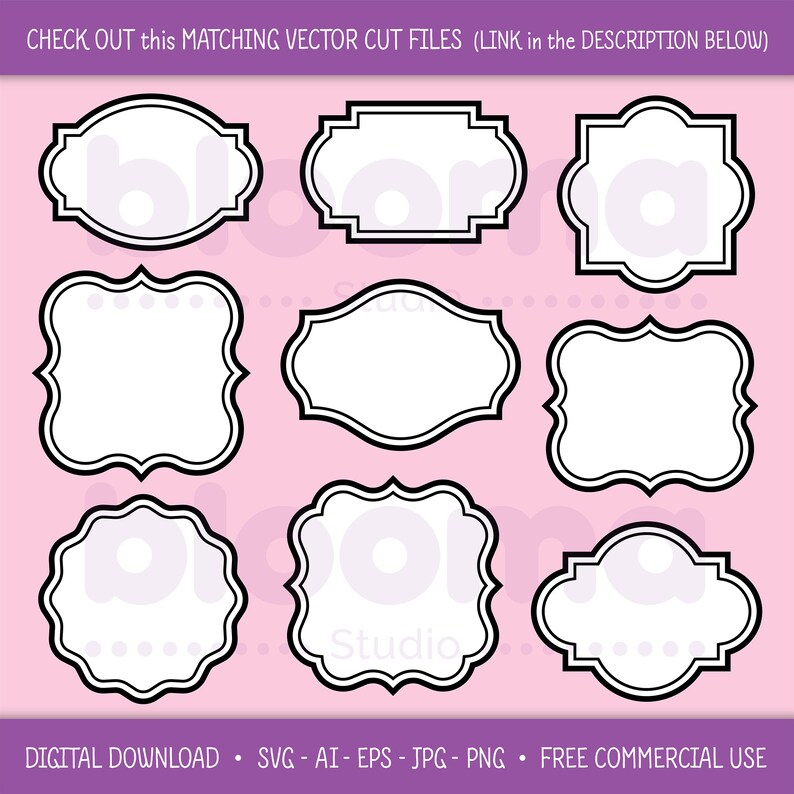 Frames SVG Signs Svg Labels Svg Tags Svg Frame Template - Etsy
