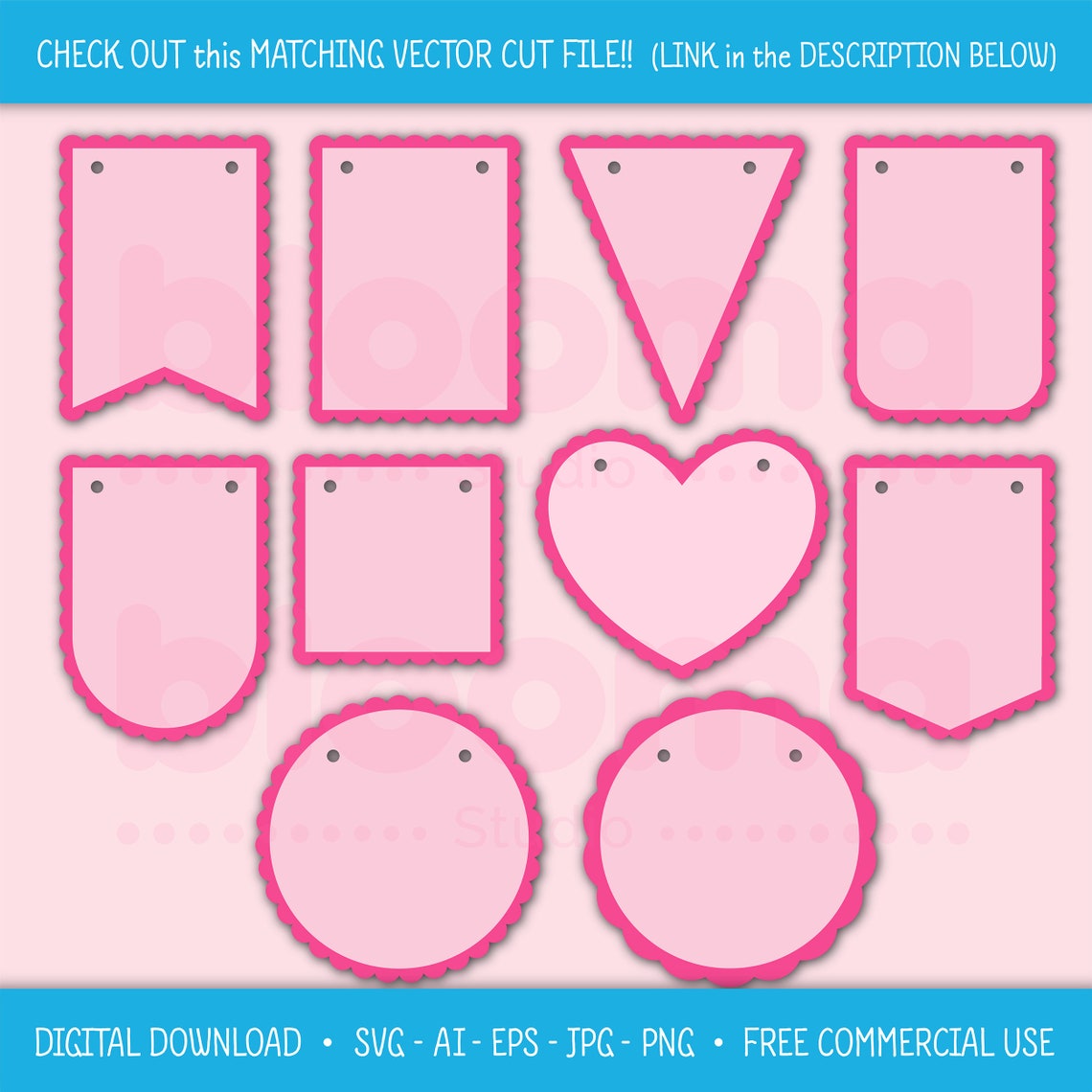 Bunting SVG Bunting Banner Svg Scallop Banner Svg Bunting - Etsy