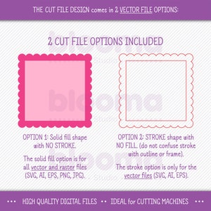 Scalloped Frames SVG, Scalloped Shape Svg, Photo Frame Svg, Round Oval ...