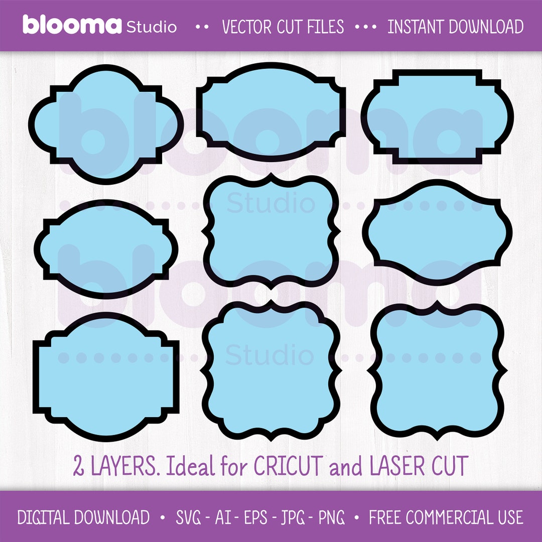 Frames SVG Layered Files Labels Svg Signs Svg Tags Svg - Etsy