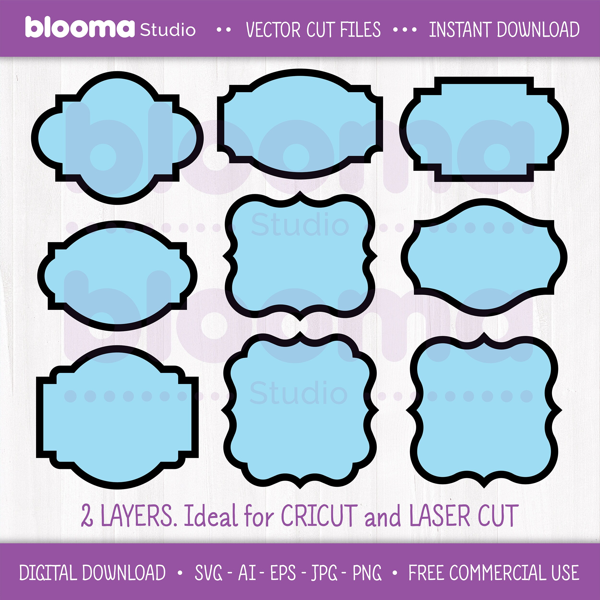 Frames SVG Layered Files Labels Svg Signs Svg Tags Svg - Etsy
