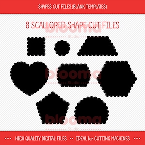 Scalloped Shapes SVG, Scalloped Frames Svg, Scalloped Tags Svg ...