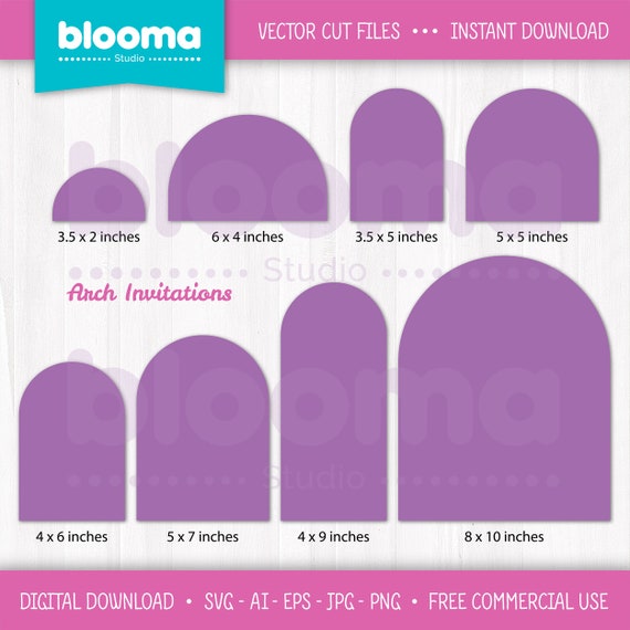 Arch SVG Arch Wedding Invitation Template Arch Shape Svg - Etsy