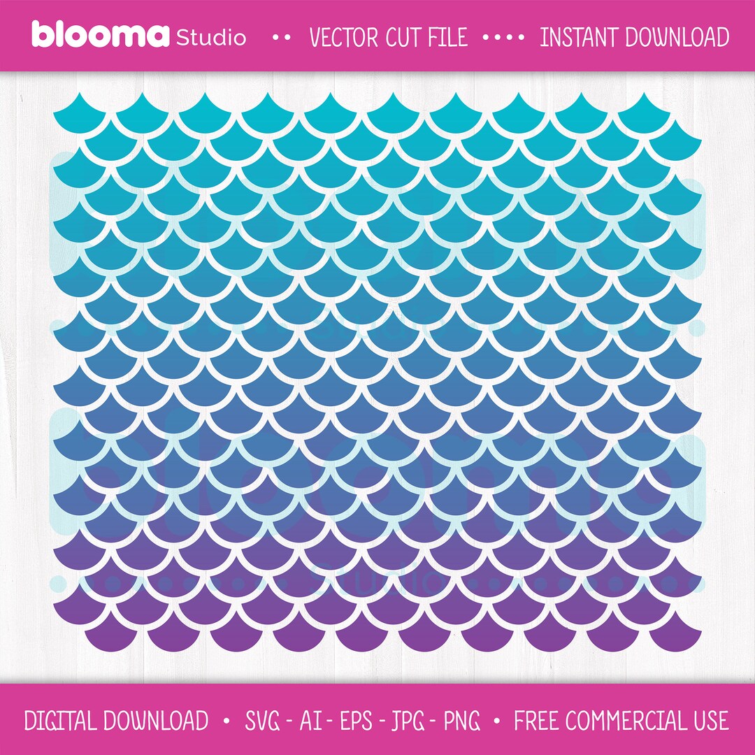 Mermaid Scales SVG, Mermaid Scales Pattern, Seamless File, Scales ...