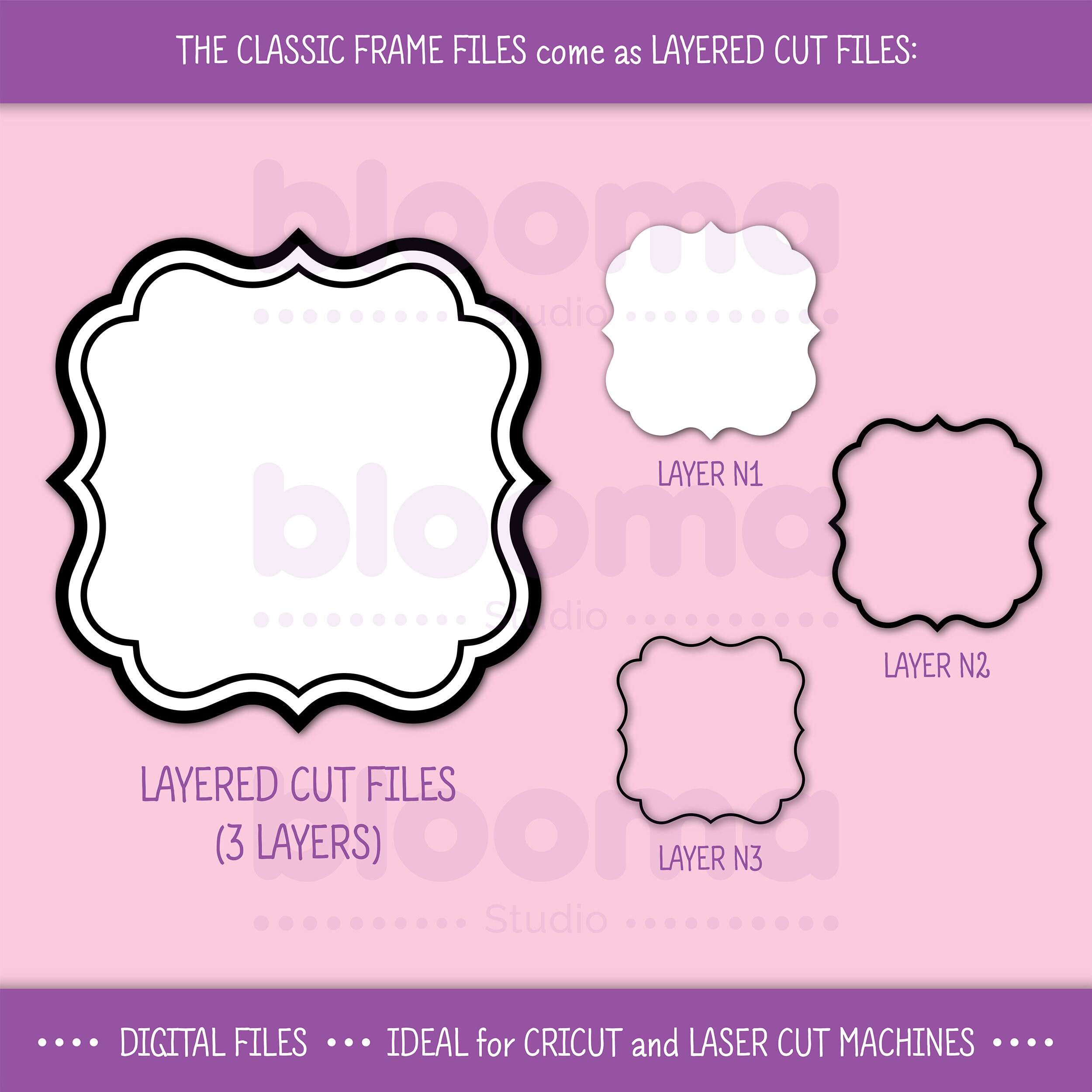 Classic Frames SVG Labels Svg Sign Svg Decorative Frames - Etsy Canada