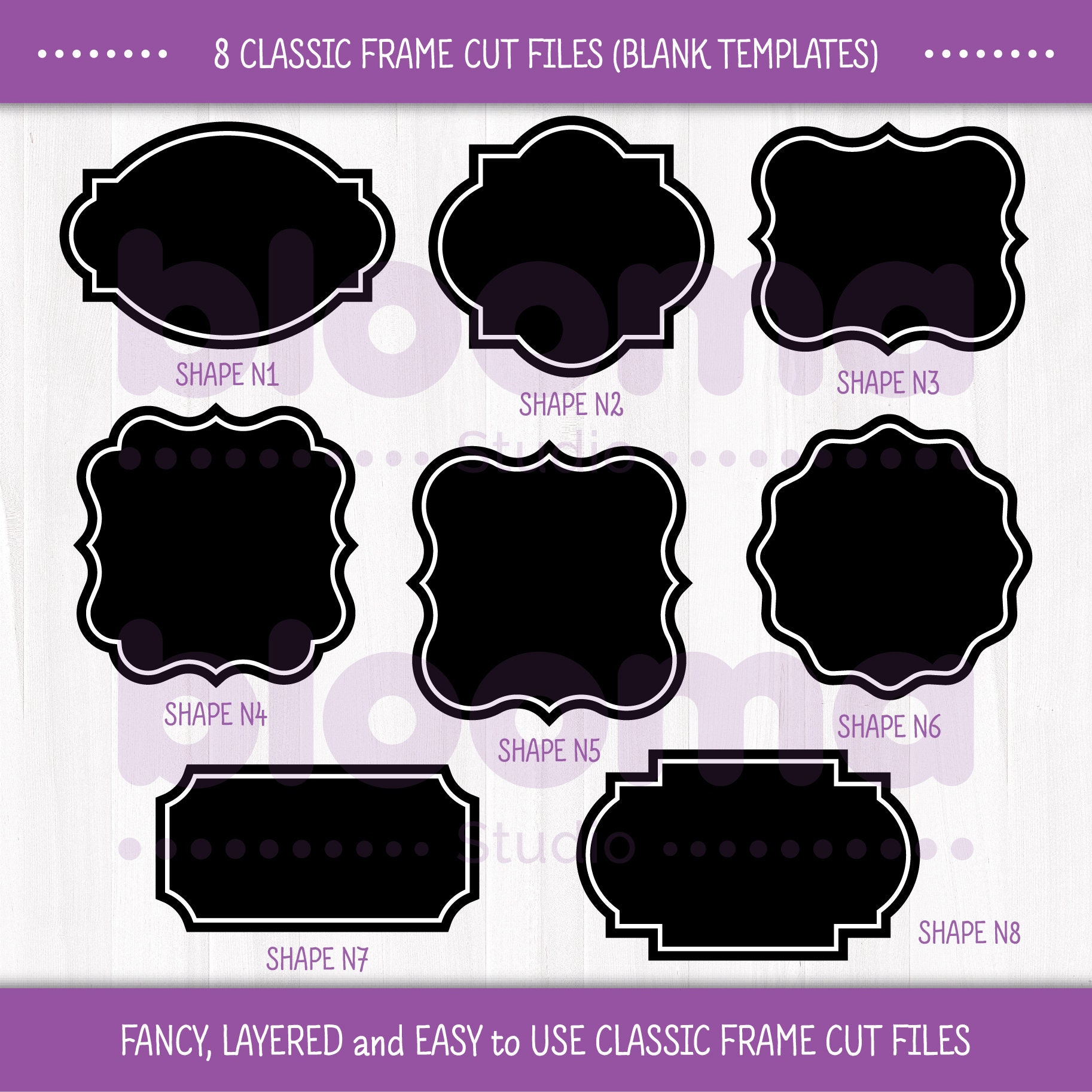 Classic Frames SVG Labels Svg Tags Svg Decorative Frame - Etsy UK