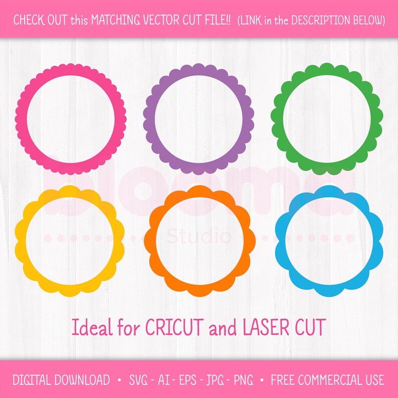 Scallop Banner SVG 2 Layers Bunting Svg Bunting Flag | Etsy UK