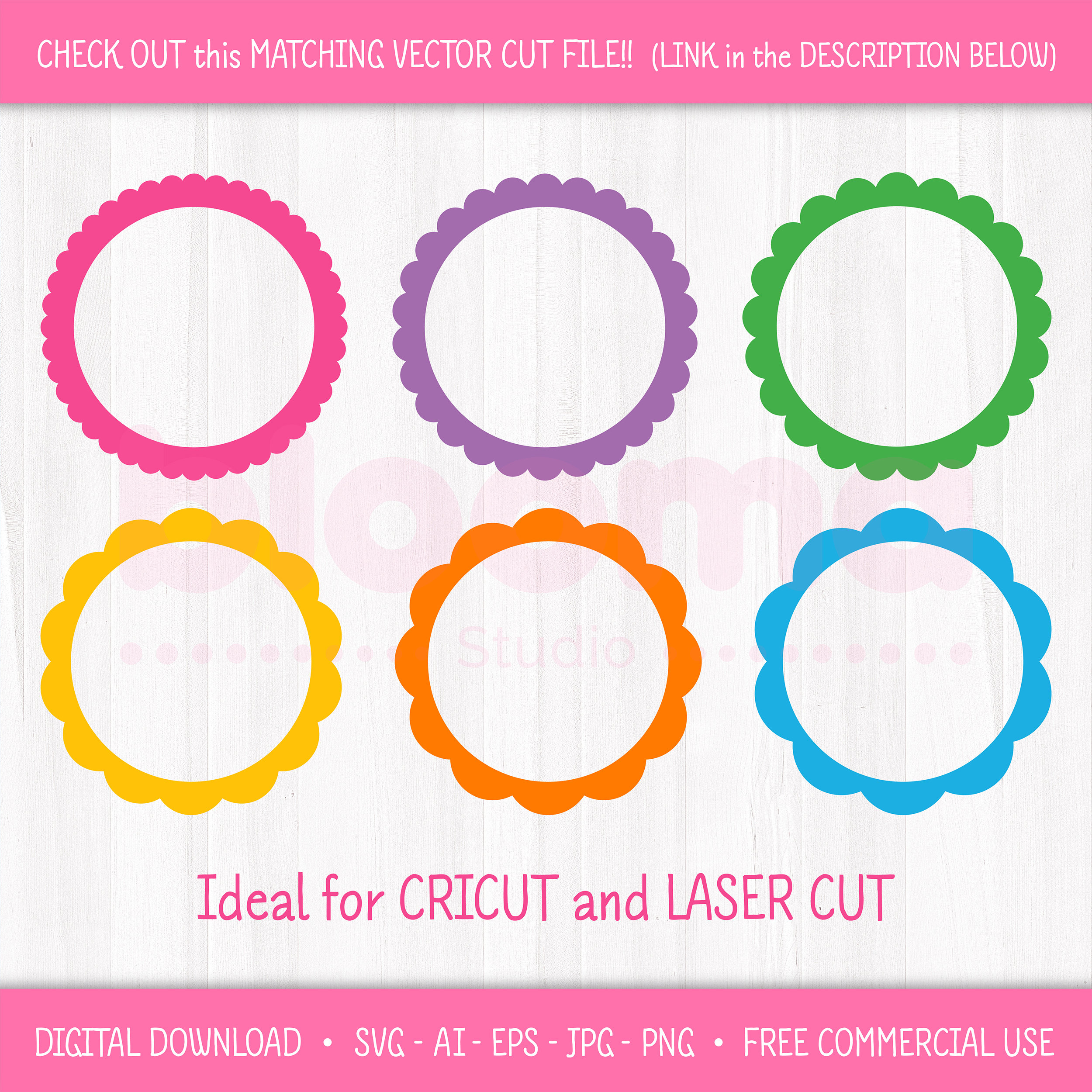 Scallop Banner SVG 2 Layers Bunting Svg Bunting Flag | Etsy UK