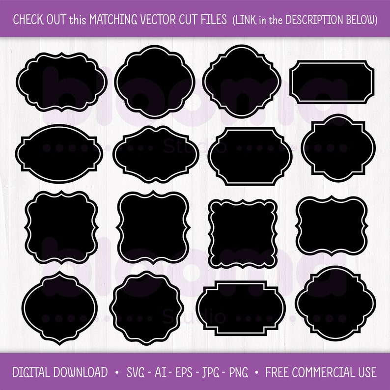 Classic Frames SVG Labels Svg Tags Svg Decorative Frame - Etsy