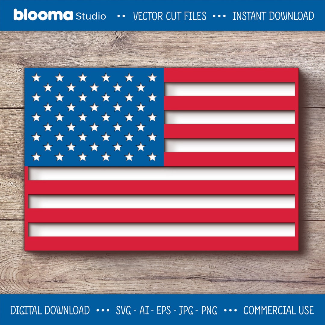 American Flag Laser File Us Flag SVG Flag Sign Svg Wood - Etsy UK