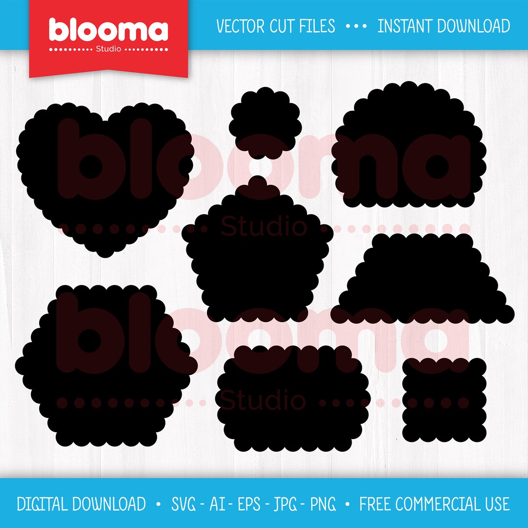 Scalloped Shapes SVG, Scalloped Frames Svg, Scalloped Tags Svg ...
