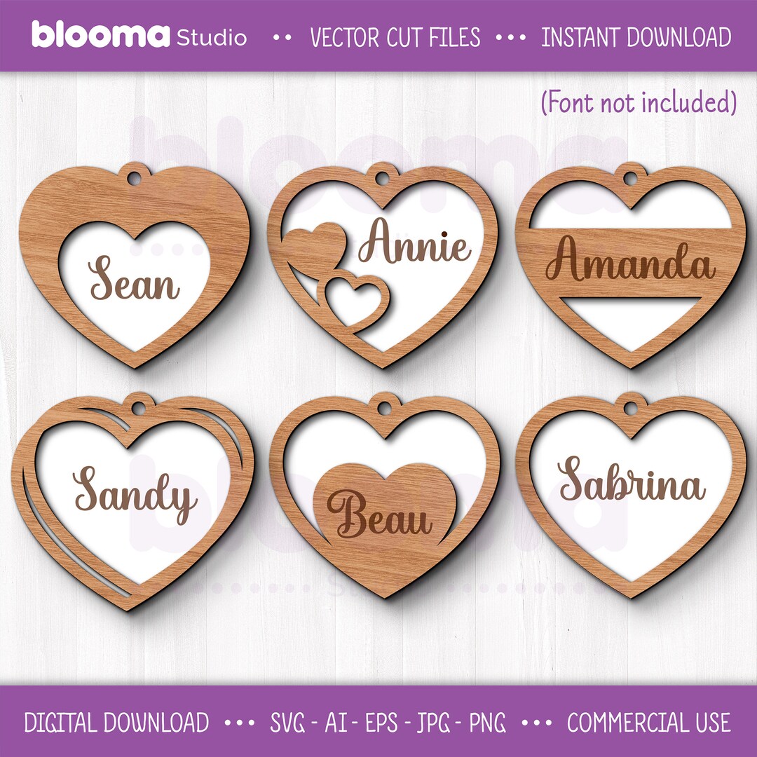 Heart Tag SVG, Valentines Tag Svg Bundle, Valentine's Day Basket Tag ...