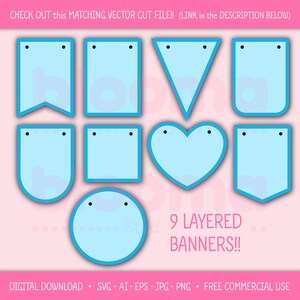 Scalloped Banner Svg, Party Banner PNG, Banner Flag Svg, Birthday ...