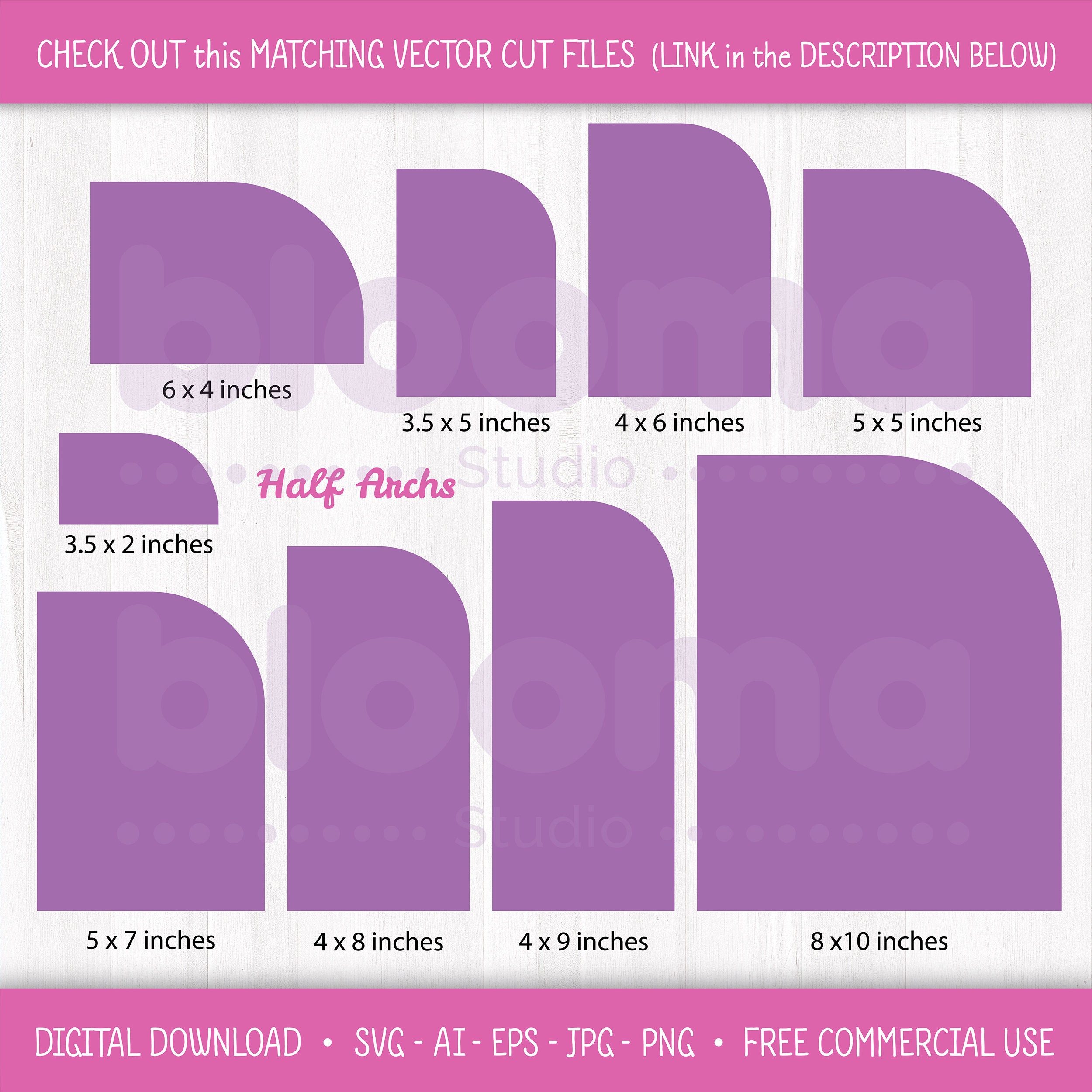 Long Arch SVG, Arch Wedding Invite, Arch Template, Half Circle, Digital ...