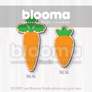 Carrot Tag Svg, Carrot Basket Tag Svg, Easter Name Tags Laser File ...